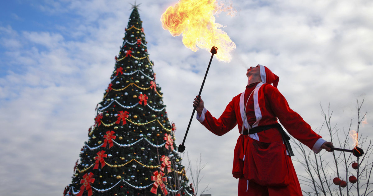 Fire-breathing Santa