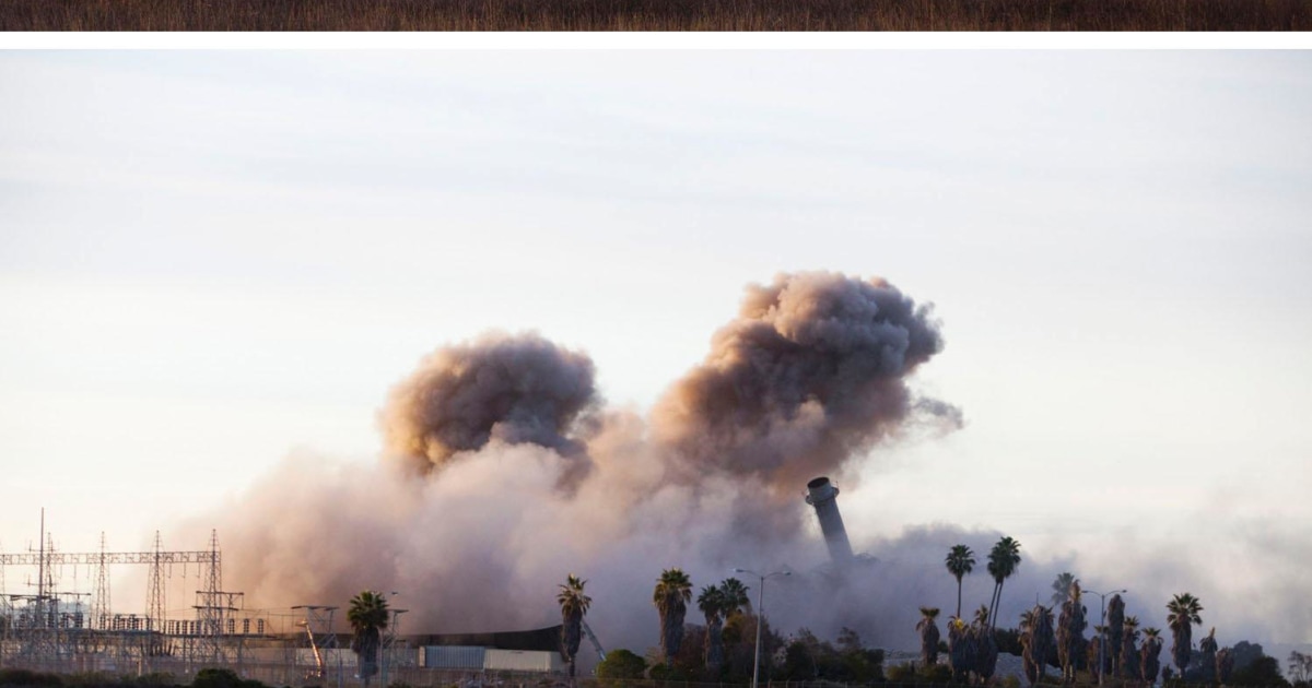 Power plant implodes in controlled demolition