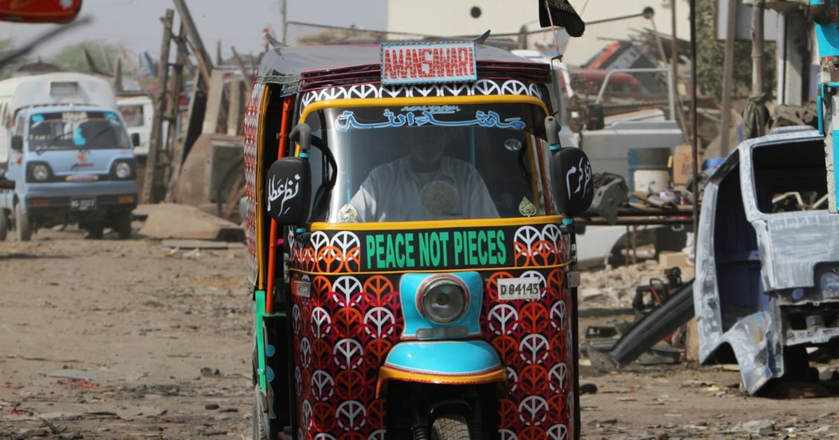 Eye-catching rickshaws promote peace in Pakistan