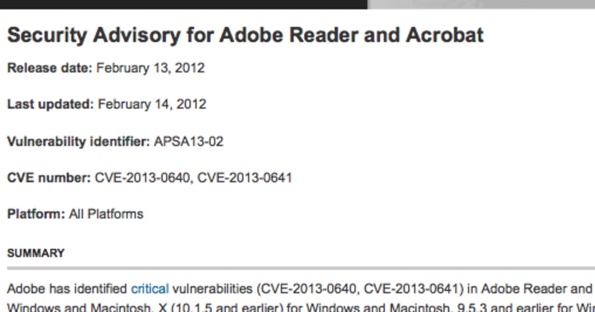 Sinister Adobe Acrobat, Reader malware threatens Web browsers