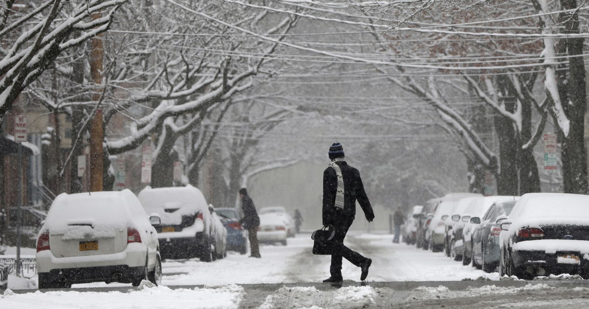 Freezing rain, snow spread to Northeast as South shivers