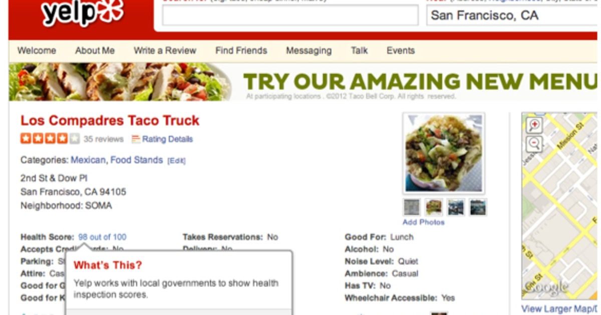 Yelp to add restaurants' health-inspection grades