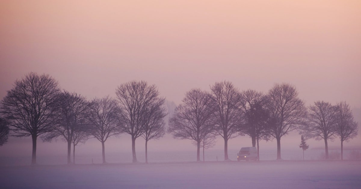 Pastel colors fill a cold winter's day in Germany
