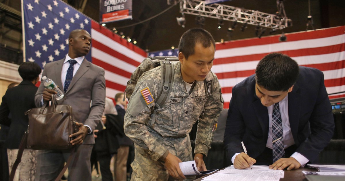 A warmer welcome? Veteran unemployment rate down again: Labor Department