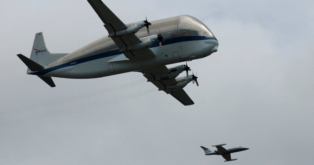 NASA's Super Guppy delivers piece of space shuttle history to Seattle