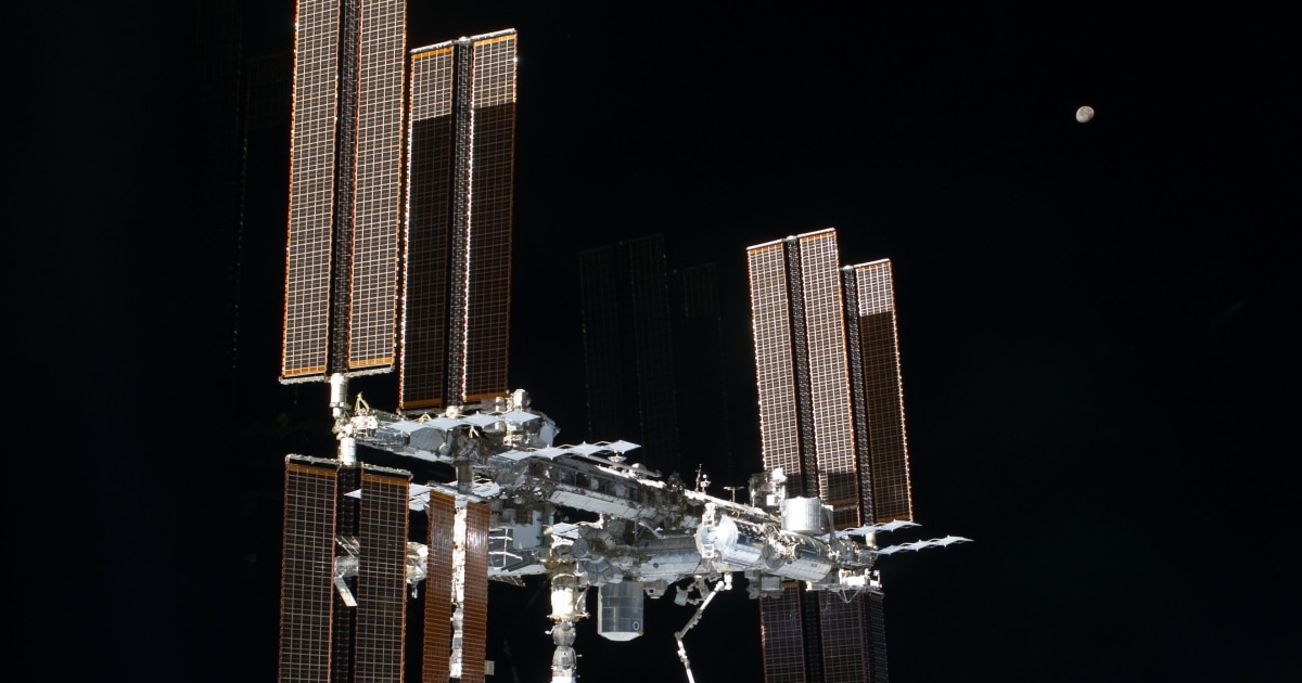 Different angle on the space station