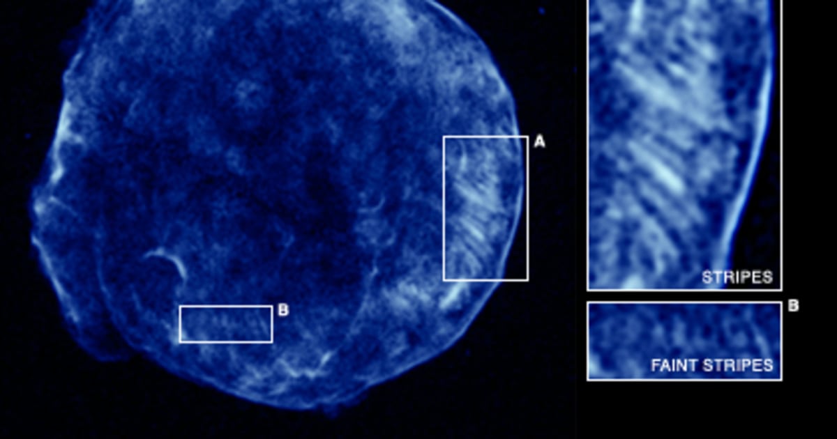 Supernova emits X-ray stripes
