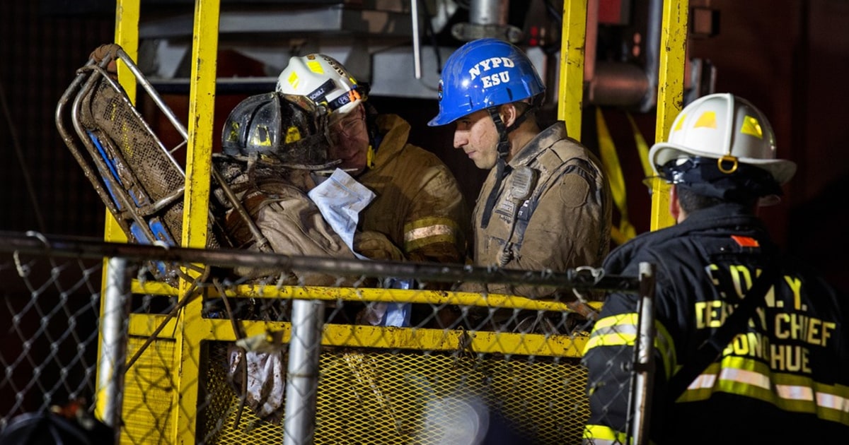 Construction worker rescued from 'muck' after four-hour ordeal