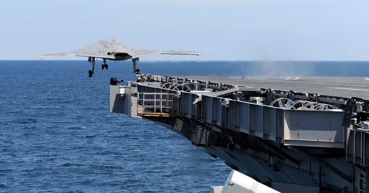Navy launches drone from aircraft carrier for first time