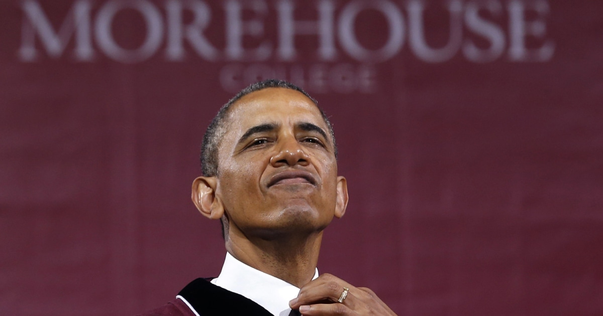 Morehouse graduates, alumni brave driving rain to hear Obama's ...