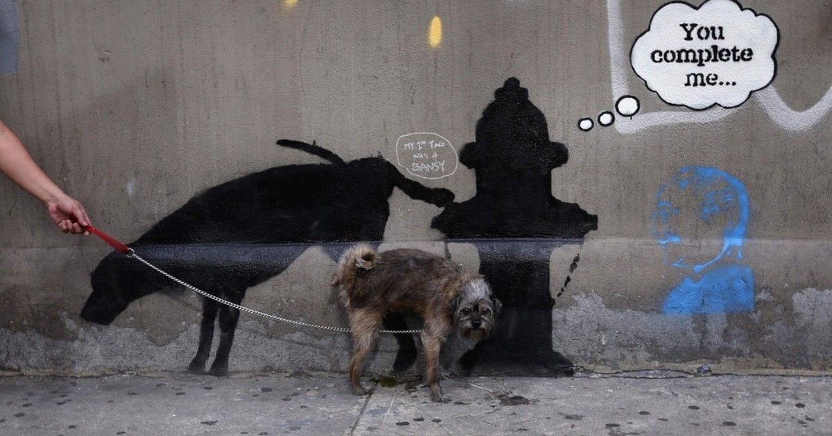 Banksy's latest New York show proving a draw for humans, canines alike