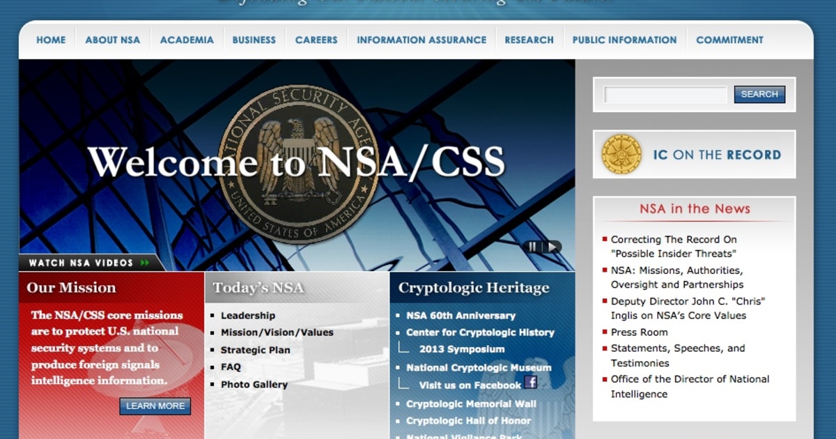 NSA.gov down, denial-of-service attack rumored, denied