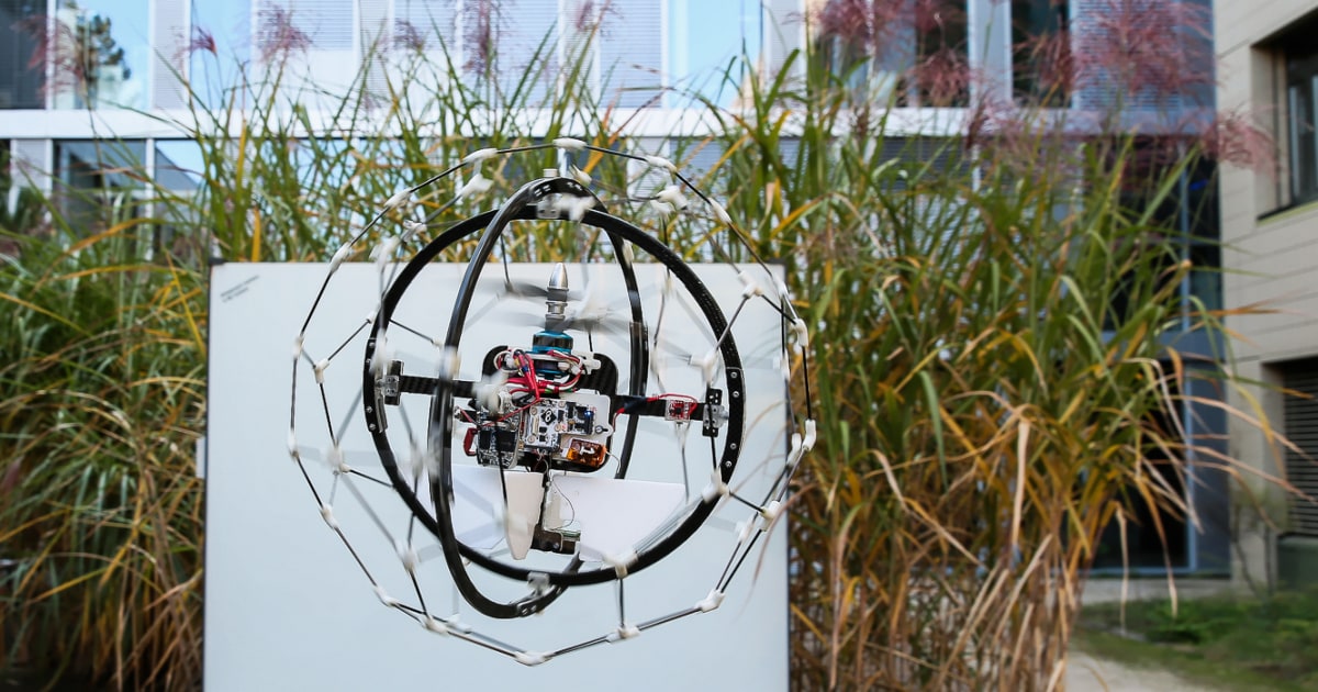 Bump! Flying robot crashes into things to get around them