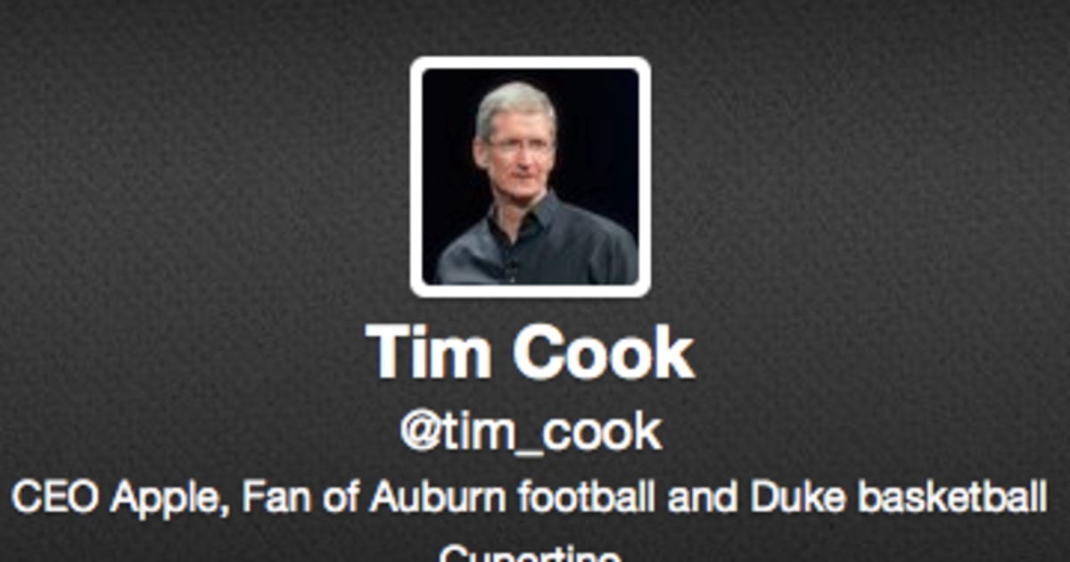 Coincidence? Tim Cook's first tweet appears on iPhone launch day