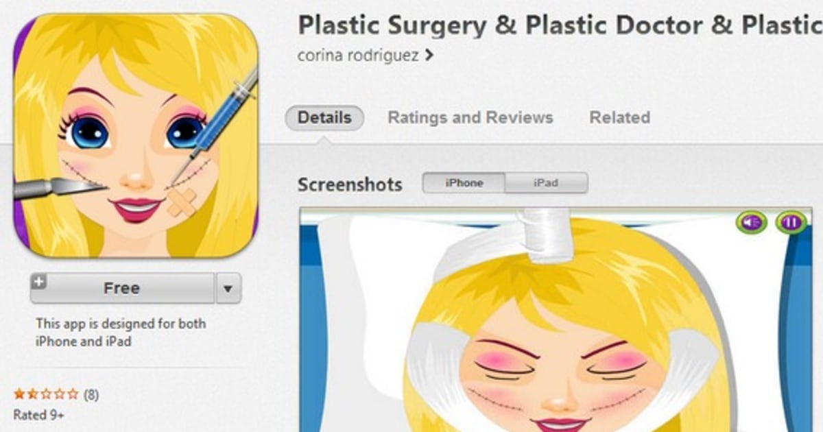 Offensive liposuction game sucked from app stores