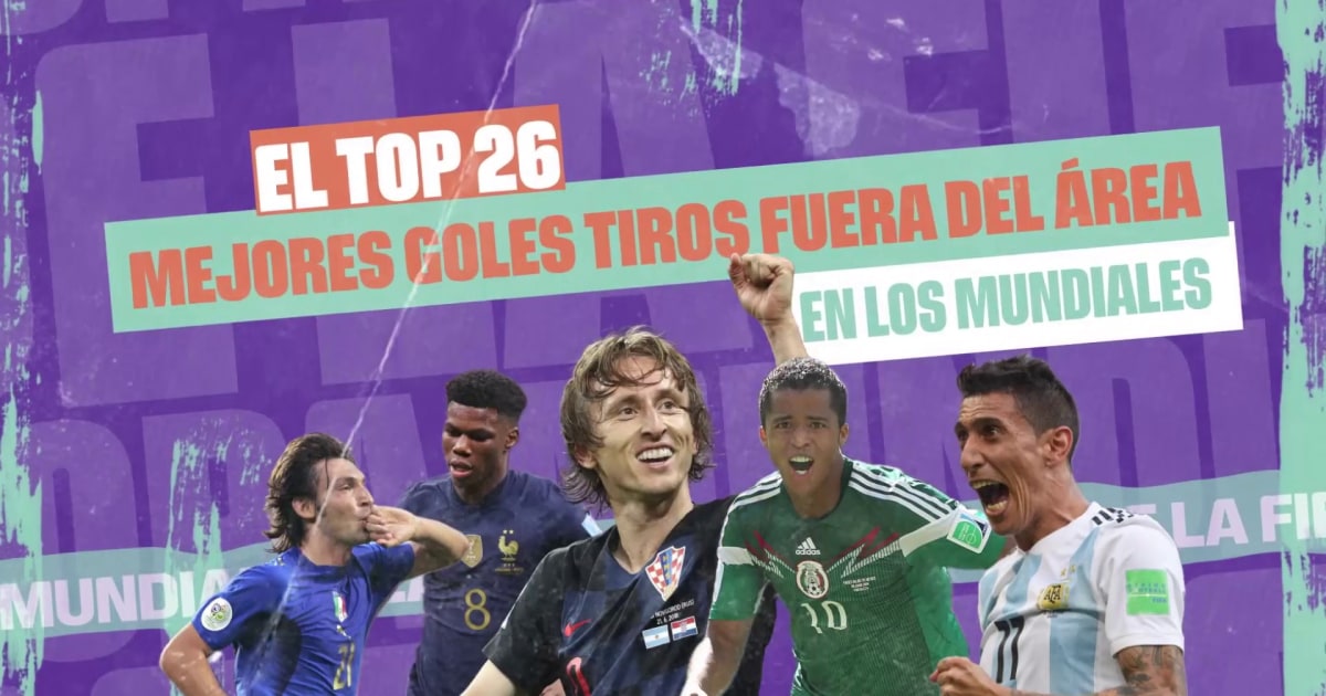 Disfruta los 26 mejores goles fuera del área en Mundiales