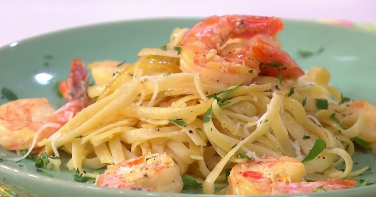 En Hoy Día elaboramos unas pastas con camarones con el chef Yeikel Santos