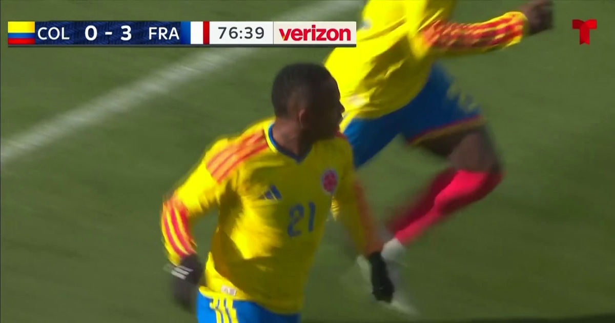 Jáminton Campaz marca un golazo para que Colombia descuente ante Francia