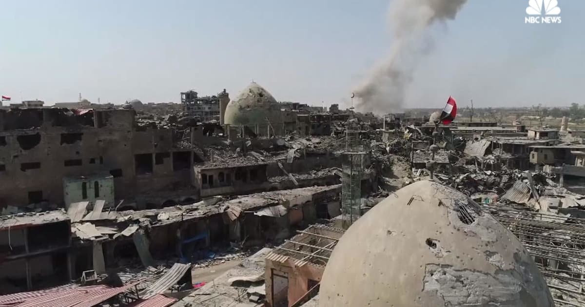 Drone Footage Shows Destruction in Mosul