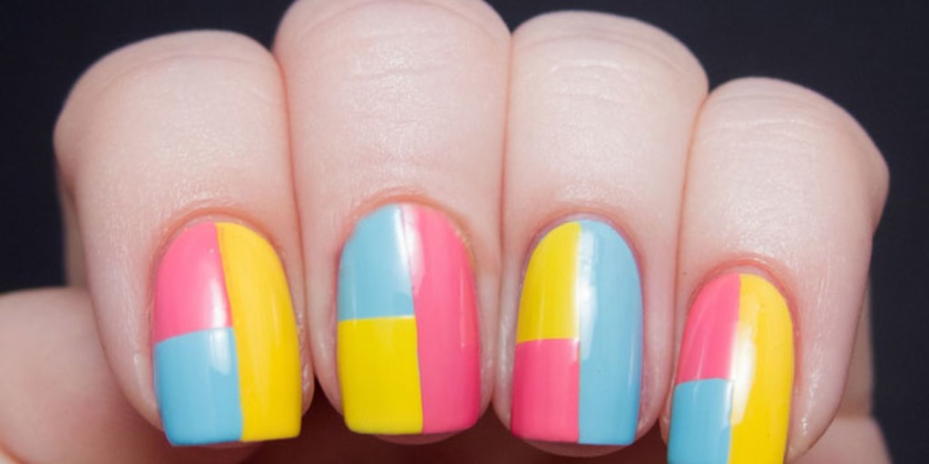 Colorblock Nail Polish Designs