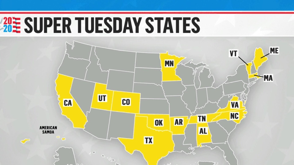 Super Tuesday Map