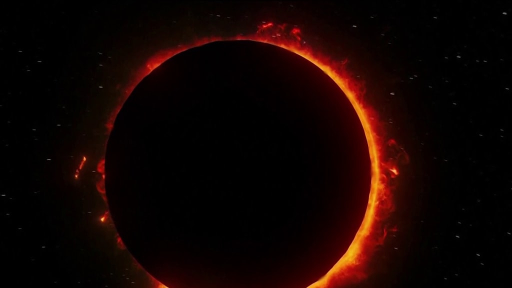 total solar eclipse from space