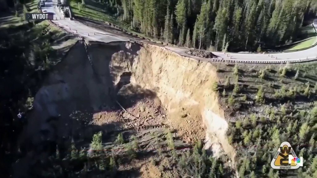 road collapse