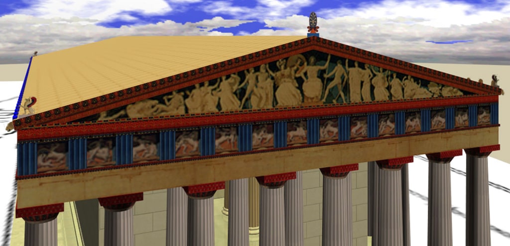 Parthenon Minecraft Blueprint The Parthenon 3D Model $69 .ma .obj