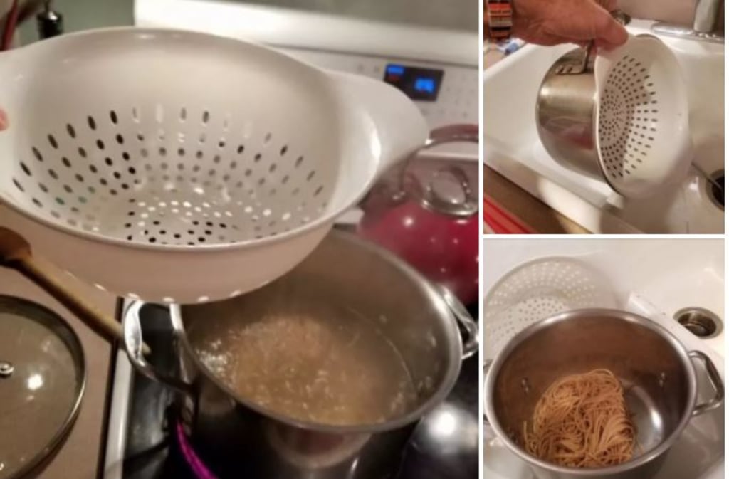 pasta colander hack