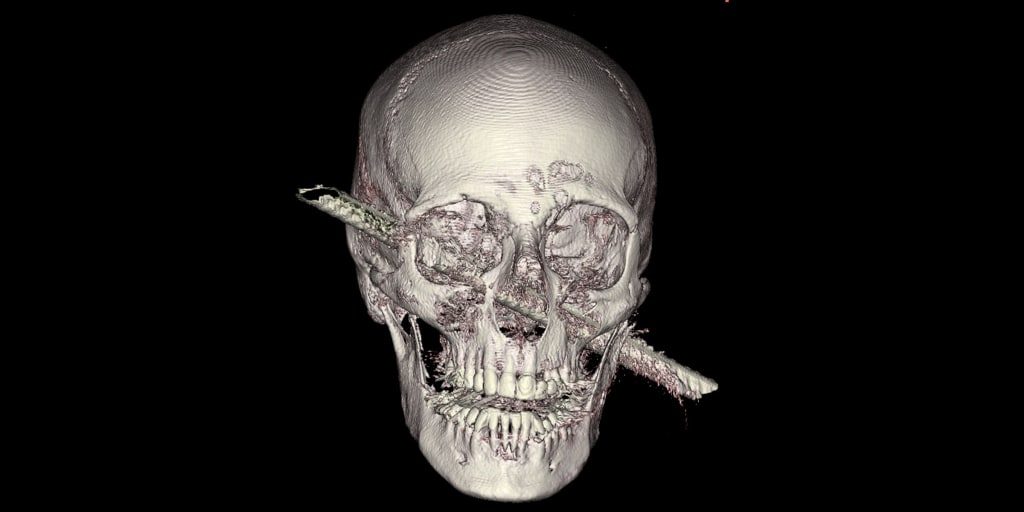 impaled head drawing