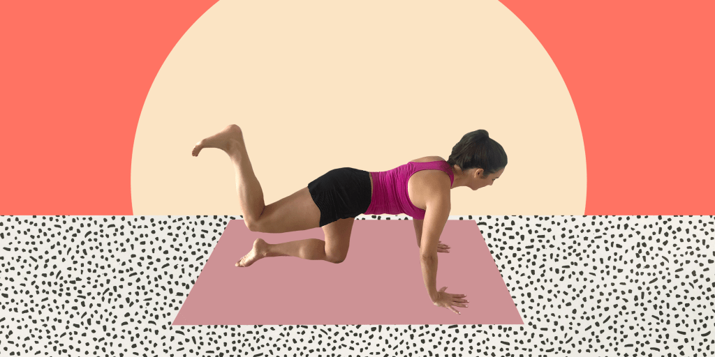 standing donkey kick exercise