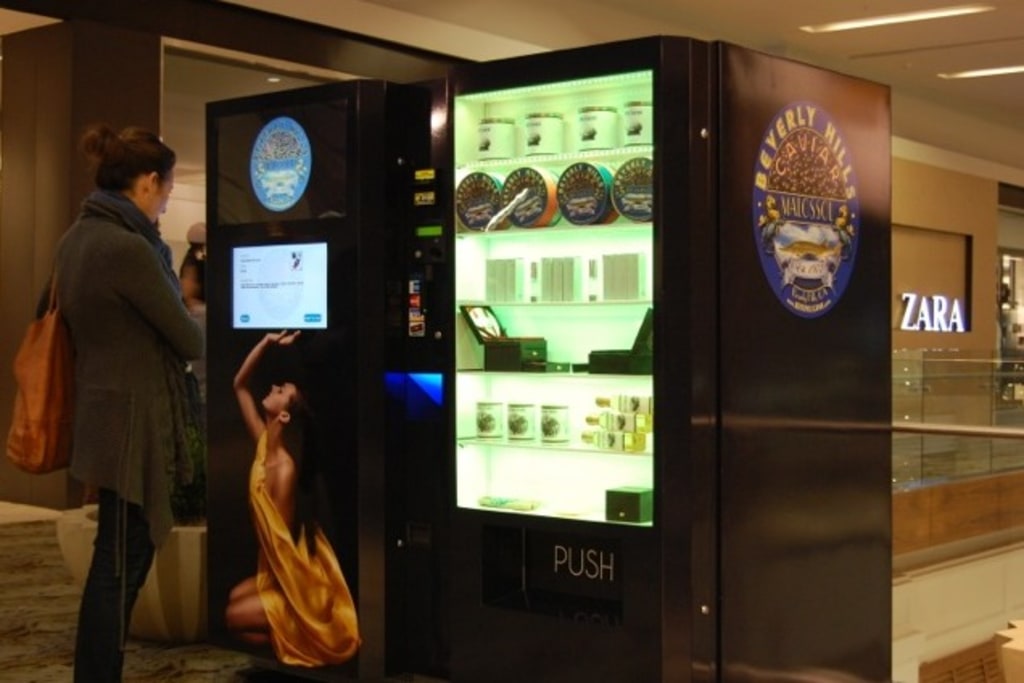 Beluga Caviar Vending Machine From Hotdogs To Actual LIVE Crabs...