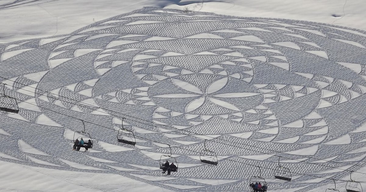 Brrrrrilliant: Snowshoe artist makes massive, magnificent creations ...