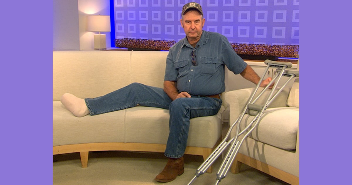 Man who cut off toes will be ‘back on my feet’