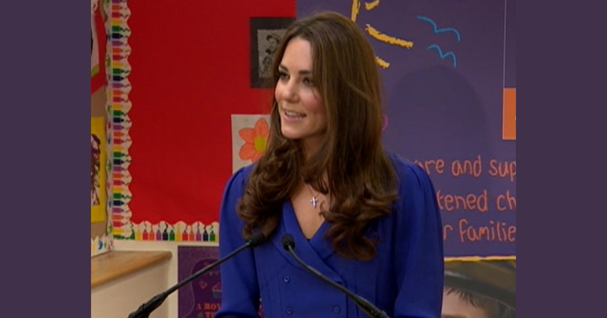 Duchess Kate makes her first public speech