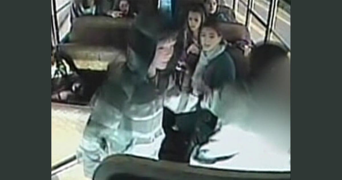 Students steer out-of-control school bus to safety