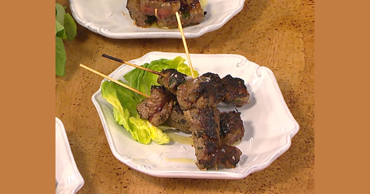 Throw a tapas party with lamb skewers, carrots