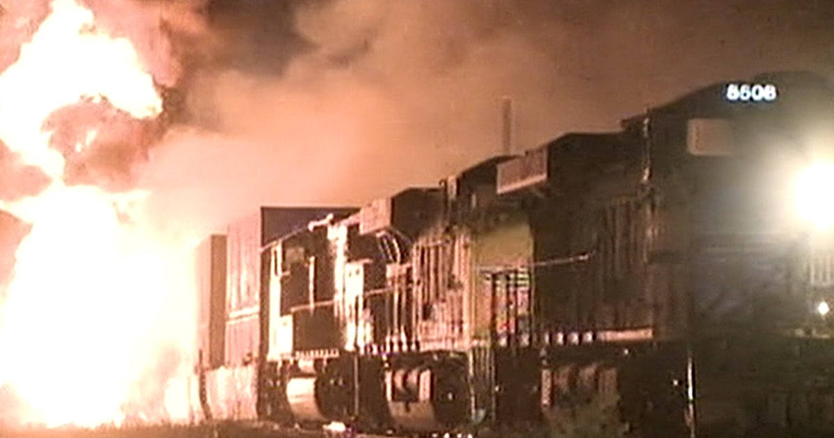 Train slams into fuel tanker trying to cross tracks