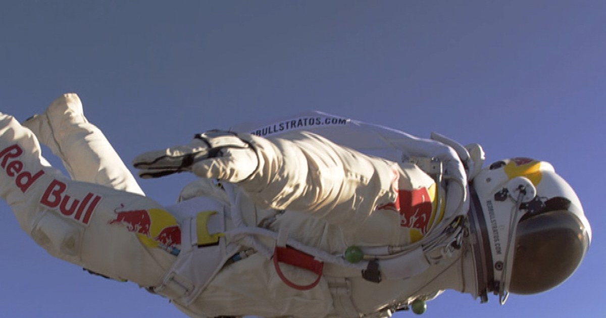 Skydiver’s edge-of-space dive breaks sound barrier