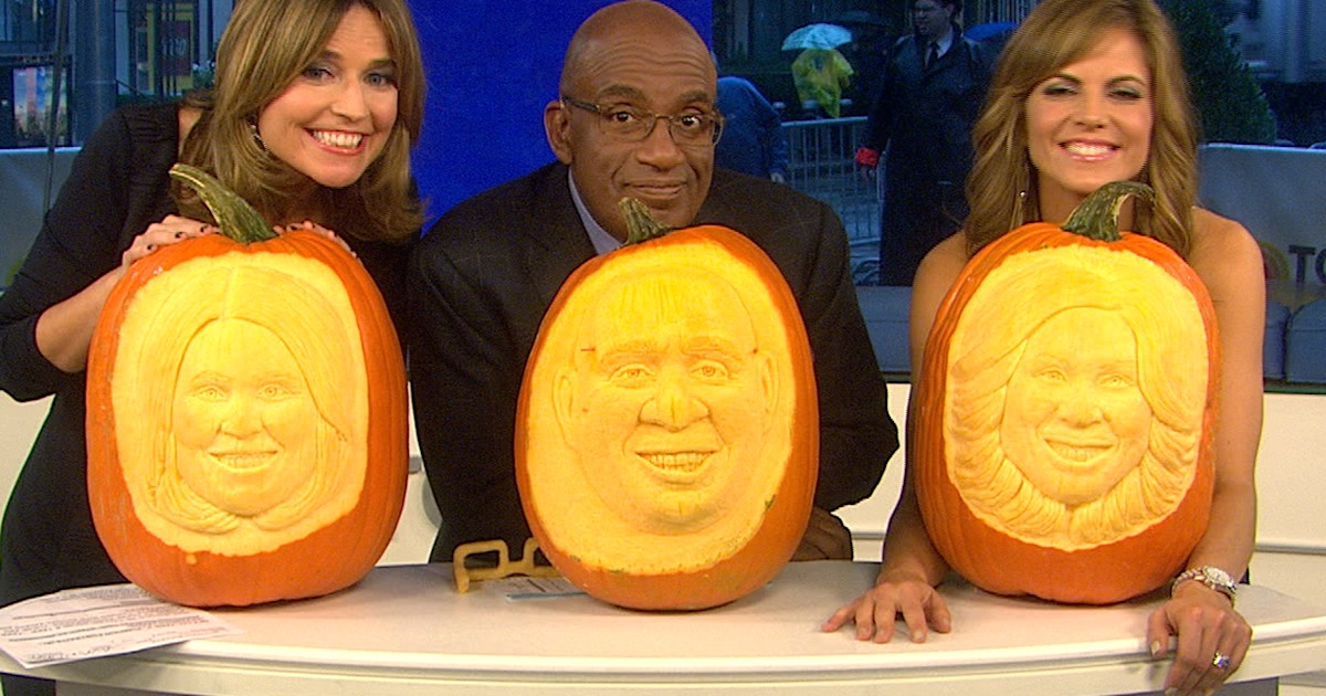 TODAY anchors admire their pumpkin portraits