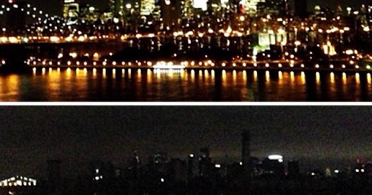 Caught on camera: The moment Manhattan went dark