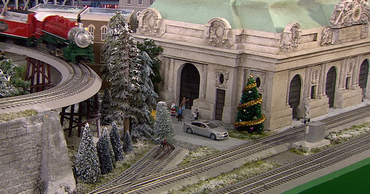 Festive Christmas train chugs onto the plaza