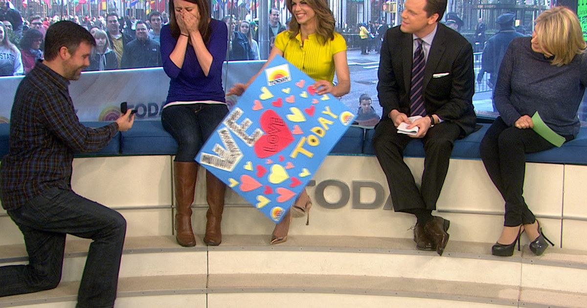 TODAY anchors fooled by proposal prank