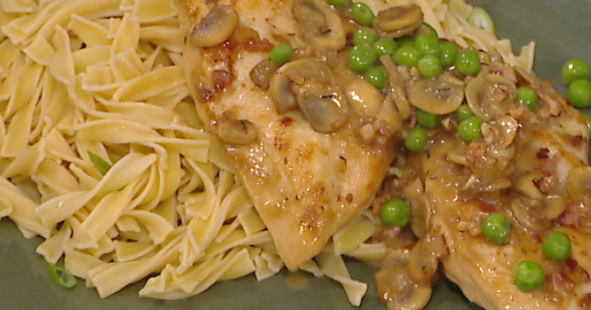 Chicken with lactose-free creamy mushroom sauce