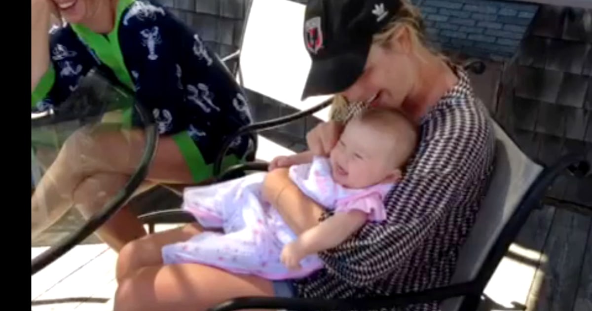 So cute! George W. Bush makes grandbaby giggle