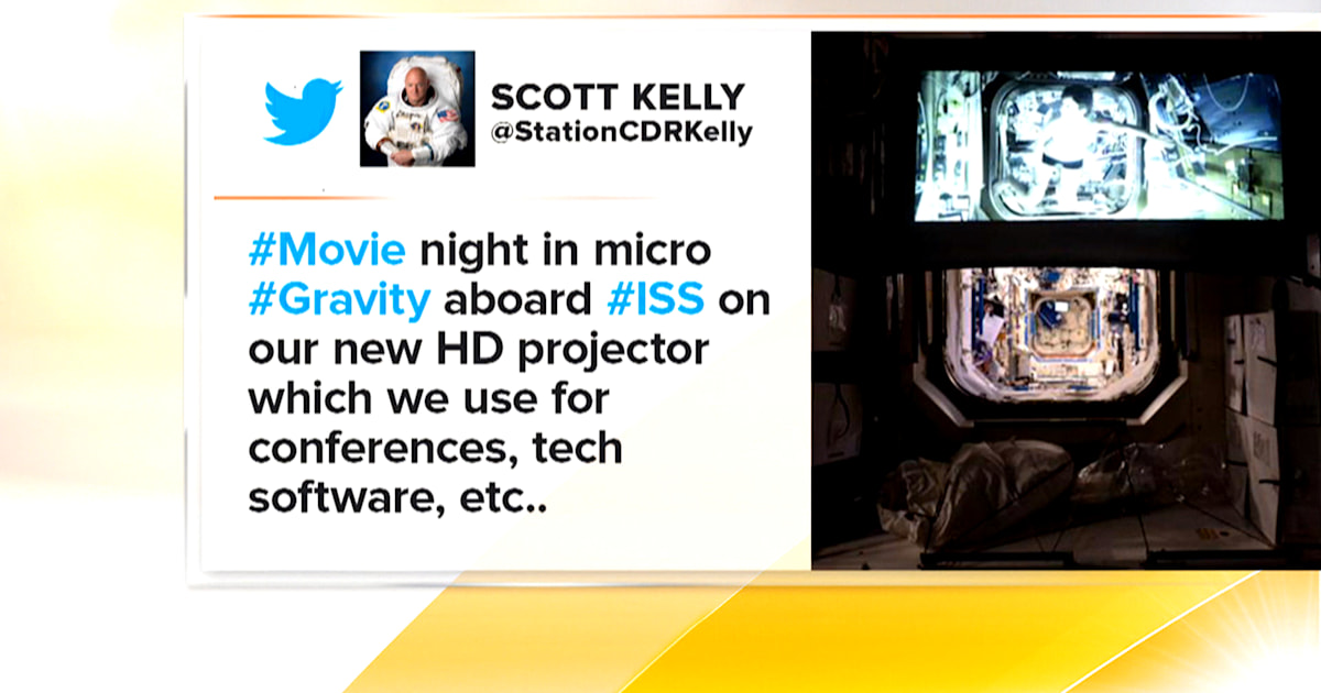 Astronauts watch ‘Gravity’ in outer space