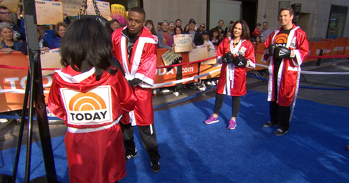 Weekend TODAY anchors get a boxing lesson from Peter Quillin