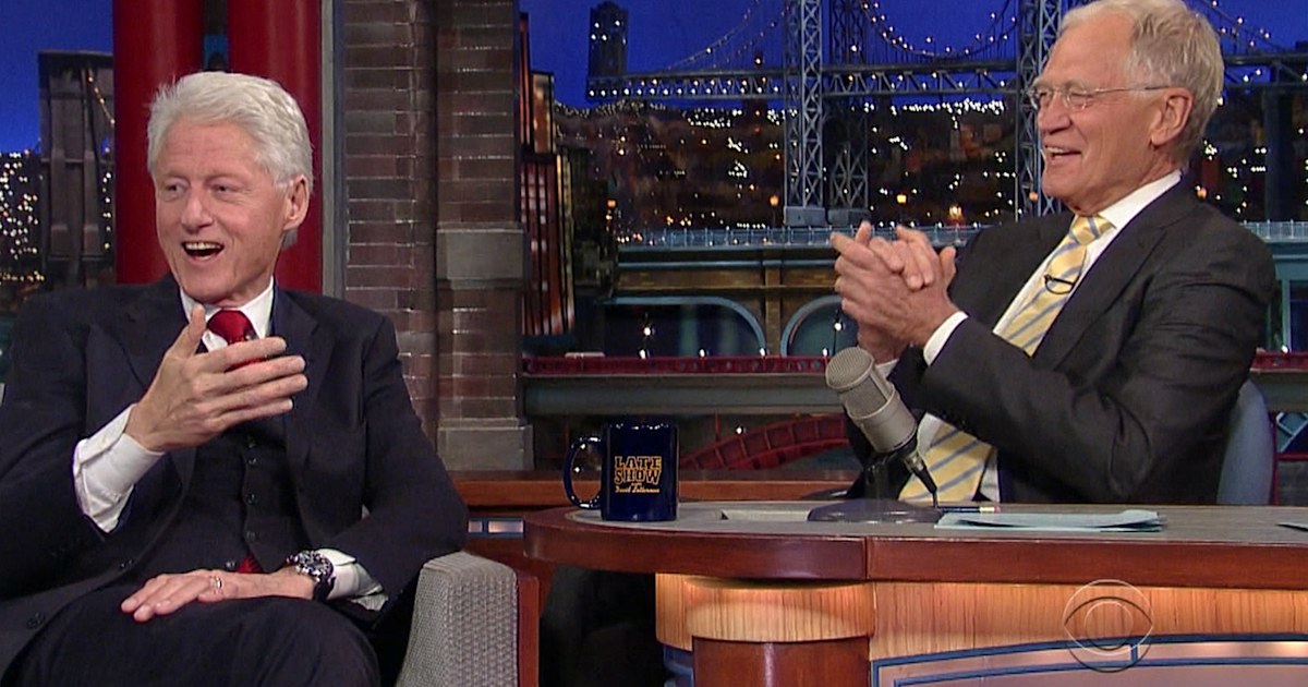 Bill Clinton jokes with Letterman about moving to White House