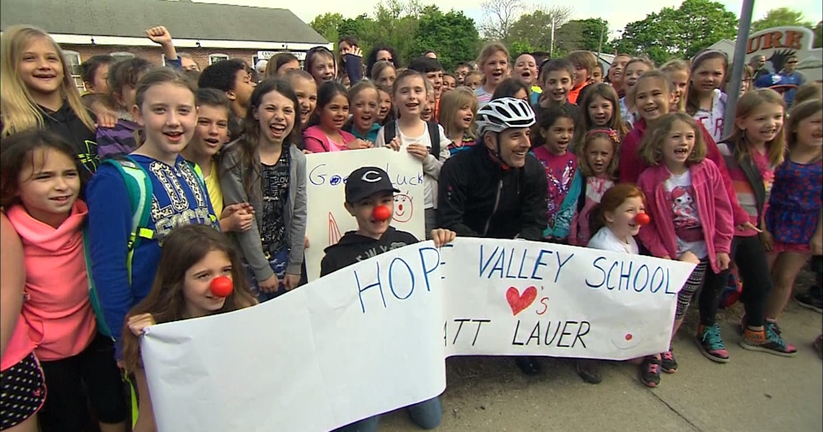 Matt Lauer completes hardest stretch of ‘Red Nose’ ride