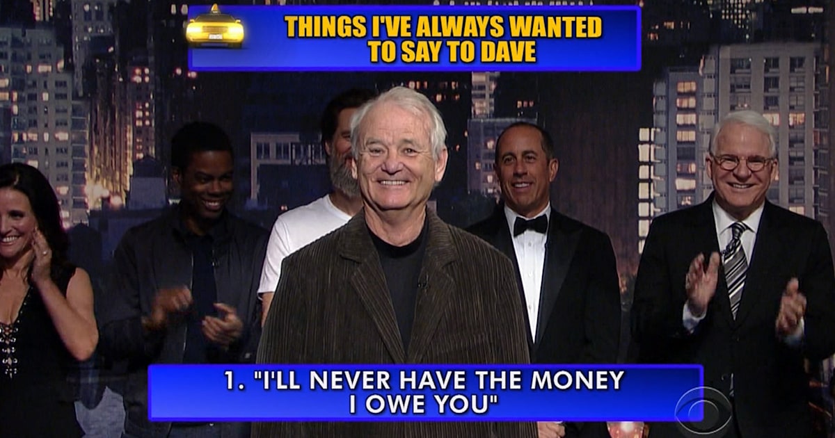 Bill Murray, Jerry Seinfeld join Letterman's final Top 10